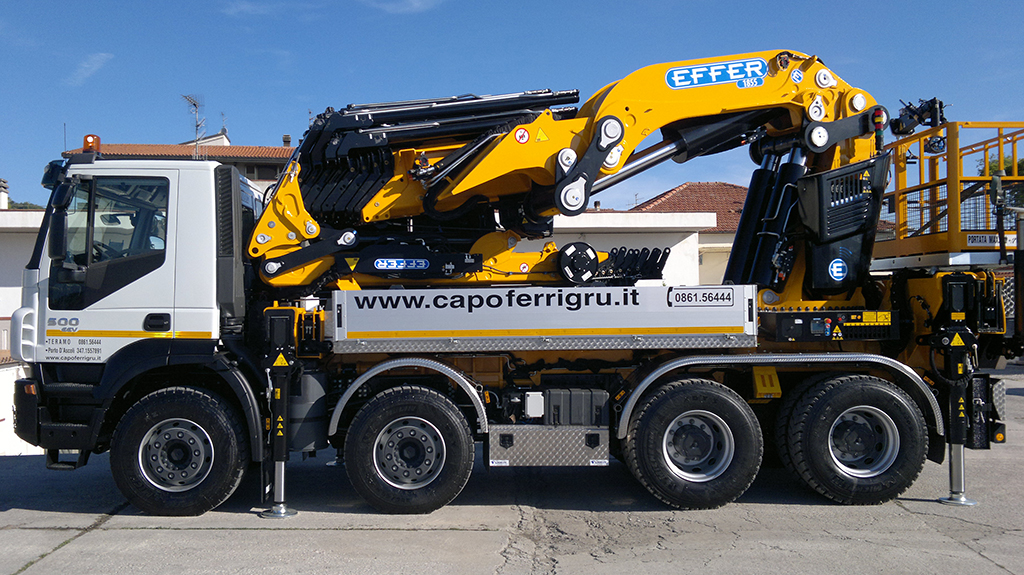 Grúa Effer Bolonia Scania R143 420 V8 8X4 + Effer 980/6S + JIB